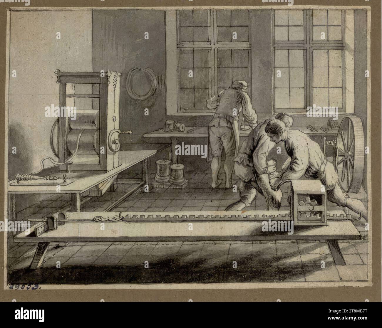 Wire drawing workshop, Daniel Nikolaus Chodowiecki (Danzig 1726 - 1801 ...