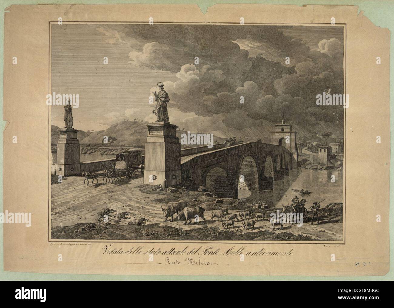 Veduta dello stato attuale del Ponte Meolle, anticamente Stock Photo ...