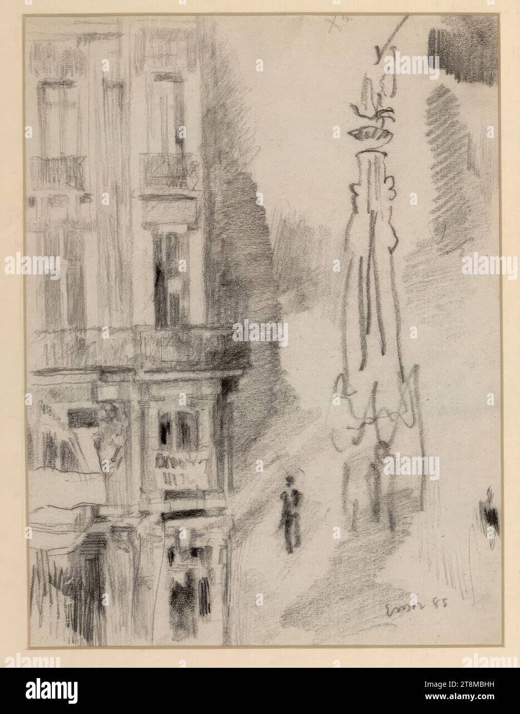 View of a street, James Ensor (Ostend 1860 - 1949 Ostend), 1885 ...