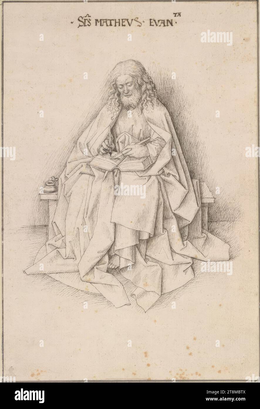 The Apostle Matthew, around 1440, drawing, gray-brown pen over ...
