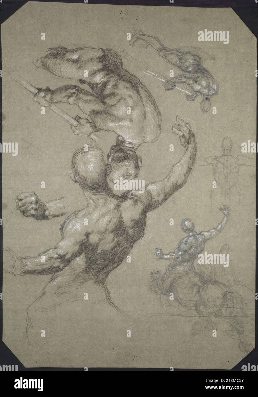 Study sheet with two centaurs and two oarsmen in opposite directions ...