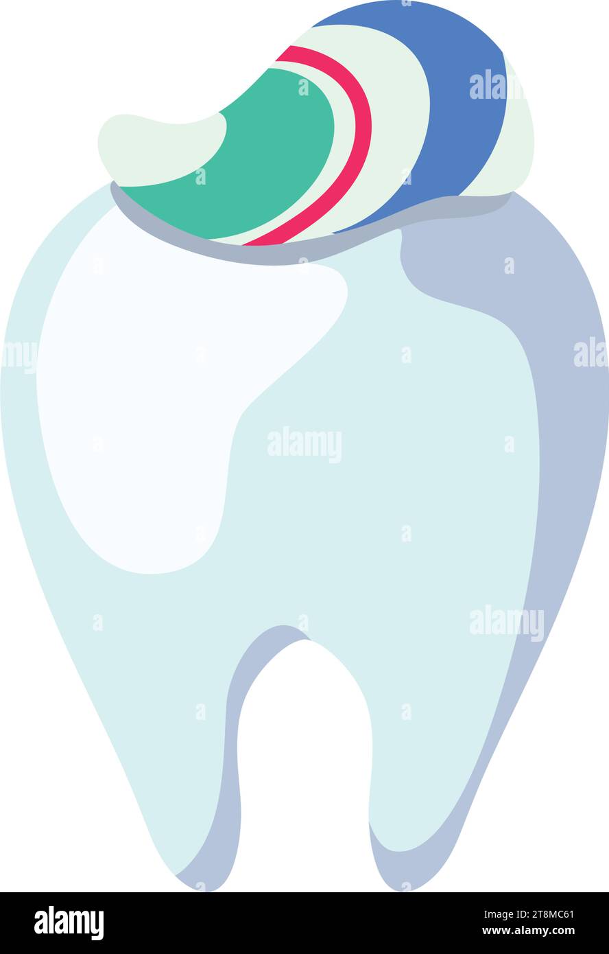 tooth with toothpaste Stock Vector Image & Art - Alamy