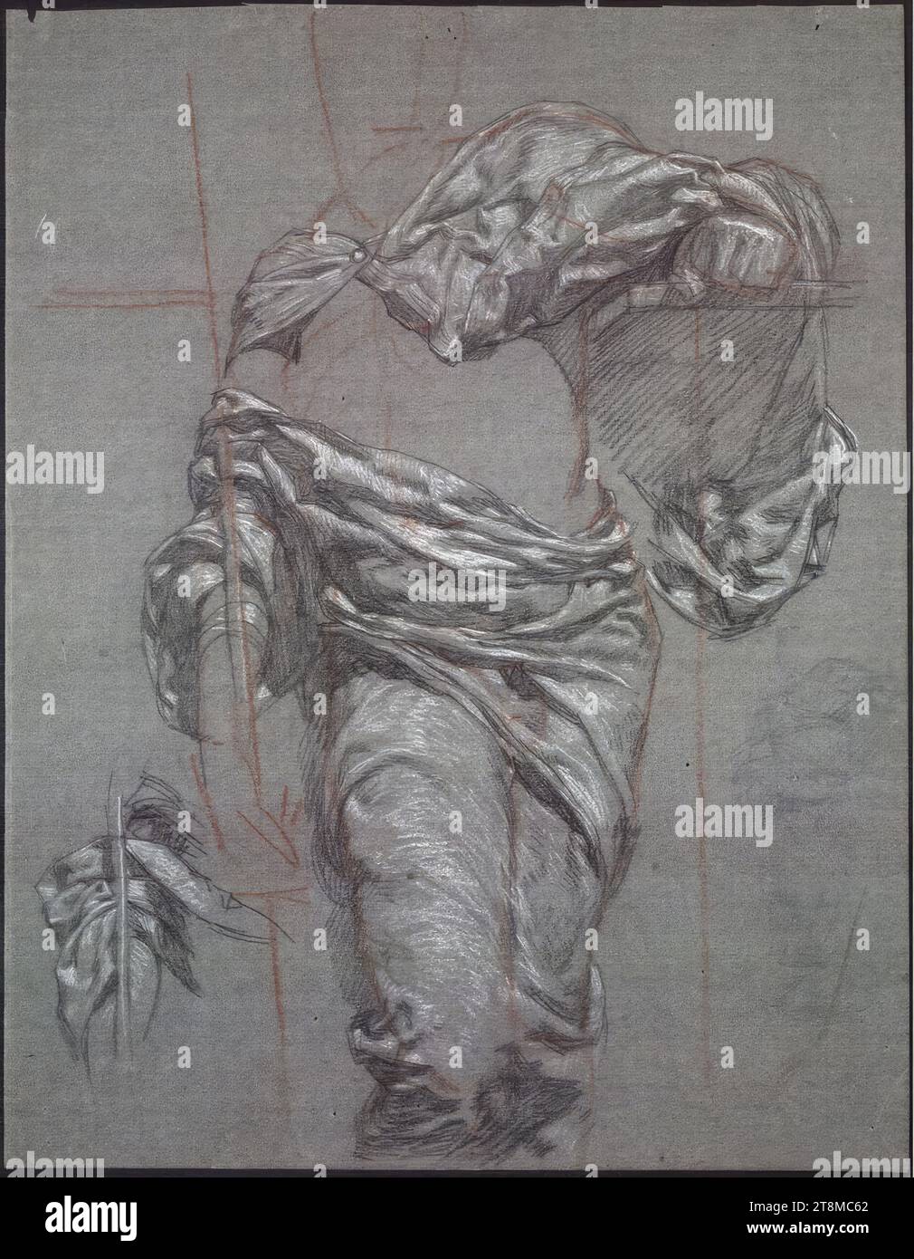 Female robe study and two small sketches, sketch portfolio with 22 ...