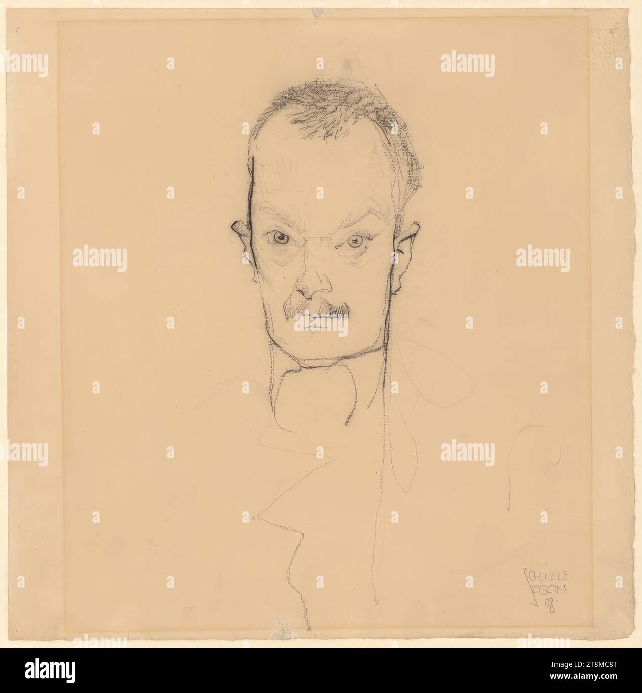 Arthur Roessler, Egon Schiele (Tulln 1890 - 1918 Vienna), 1910, drawing ...