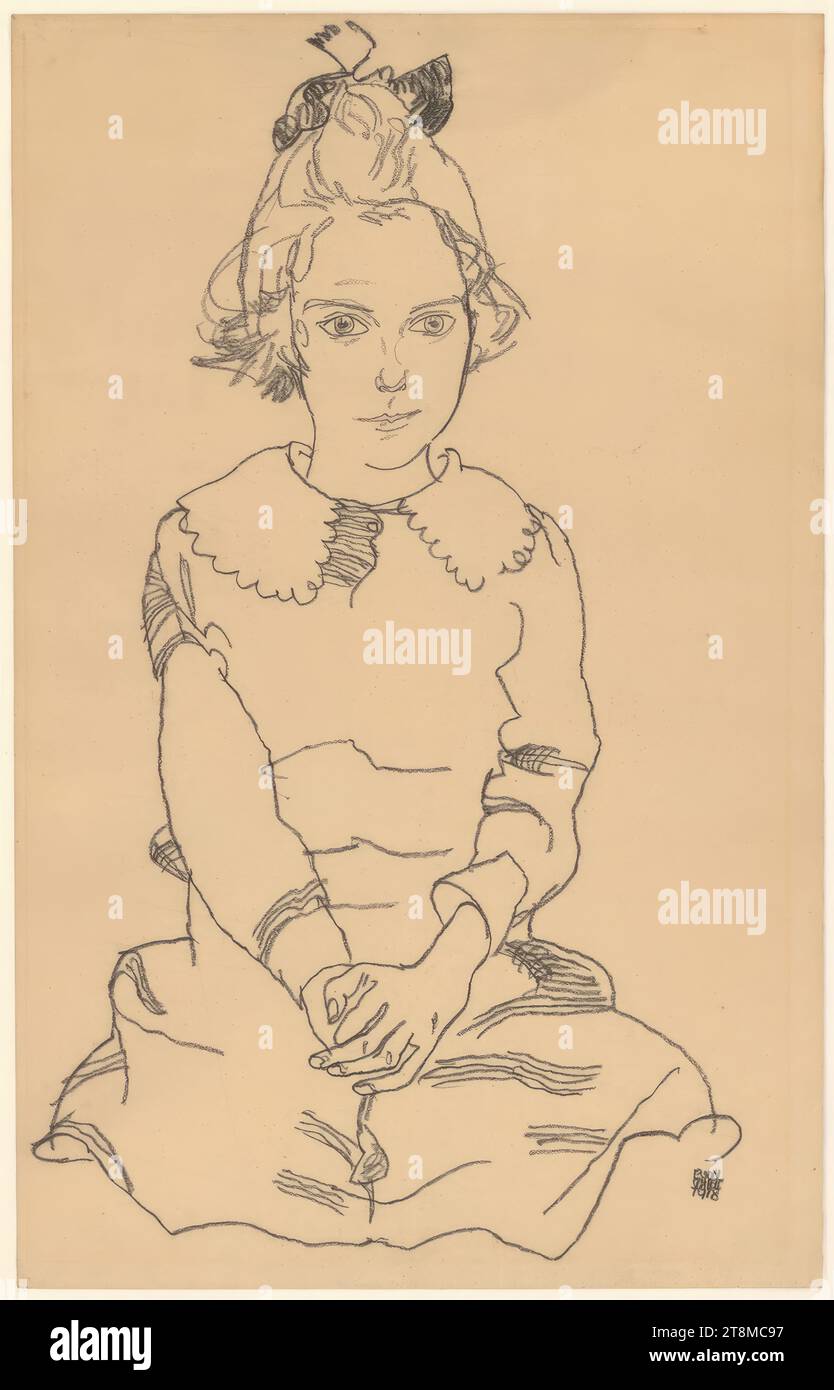 Maria Steiner, Egon Schiele (Tulln 1890 - 1918 Vienna), 1918, drawing ...