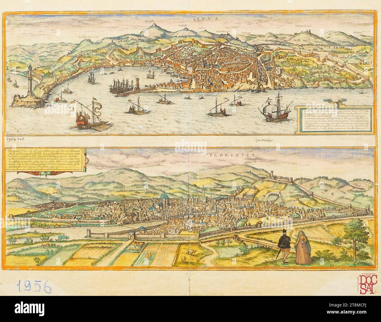 Vedute di Genova e di Firenze, Franz Hogenberg, Civitates orbis ...