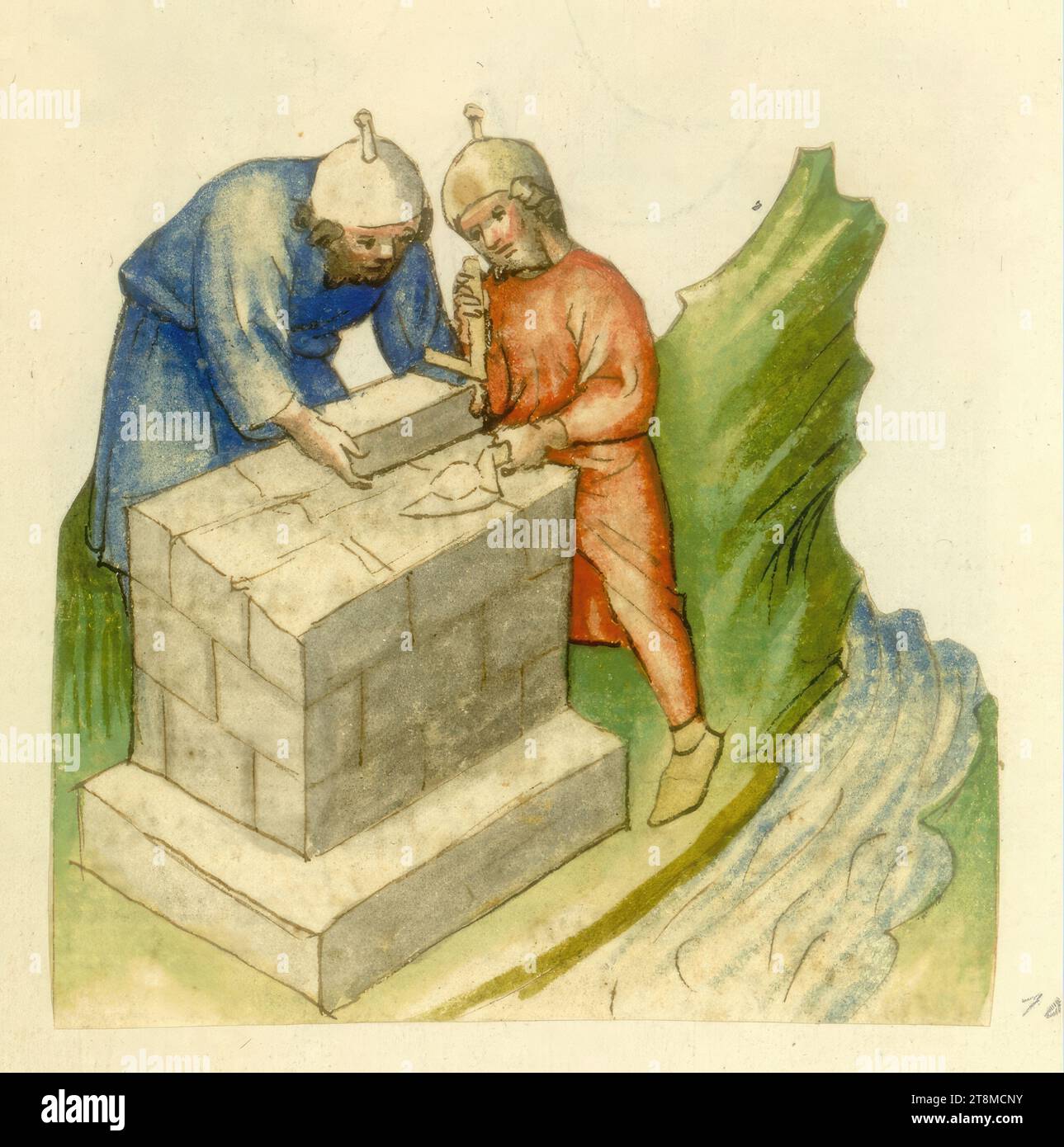 Construction of the altar, historical bible, anonymous, 1420-1430 ...