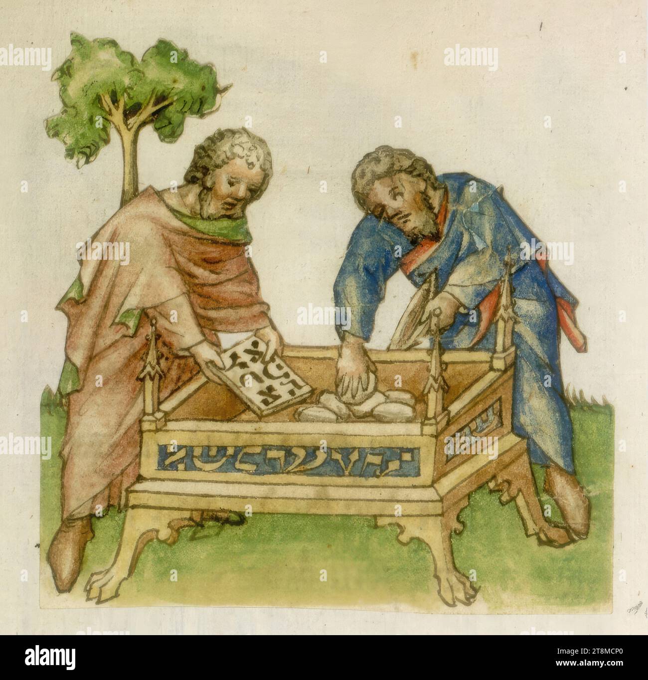 Setting up the Ark of the Covenant, History Bible, Anonymous, 1420-1430 ...