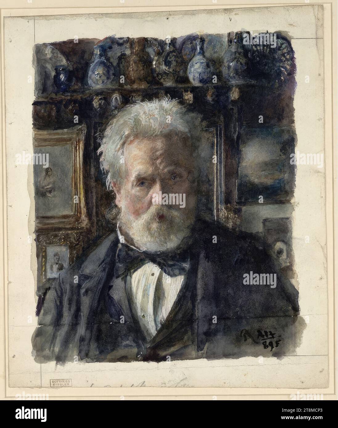 Self-portrait of the artist, Rudolf von Alt (Vienna 1812 - 1905 Vienna ...