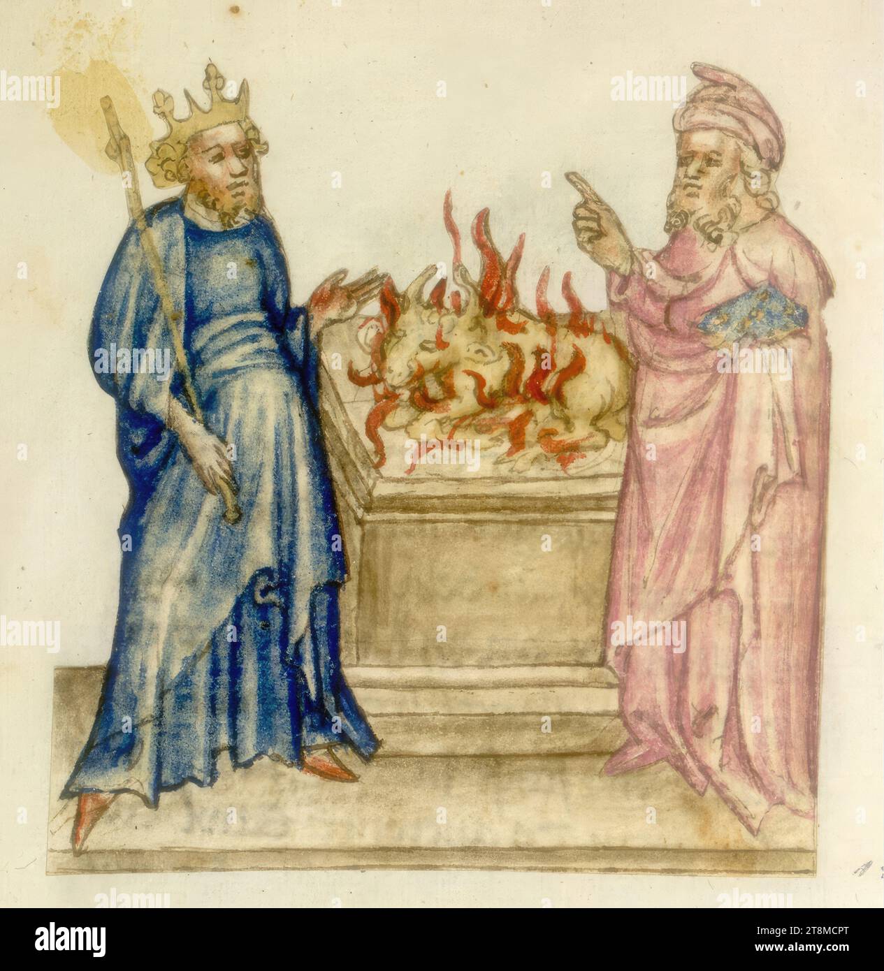Sacrificial Scene, History Bible, Anonymous, 1420-1430, Drawing ...