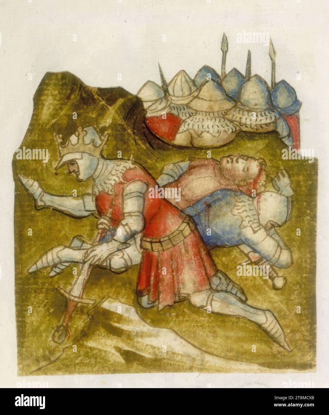 Saul falls on his own sword, History Bible, Anonymous, 1420 - 1430 ...