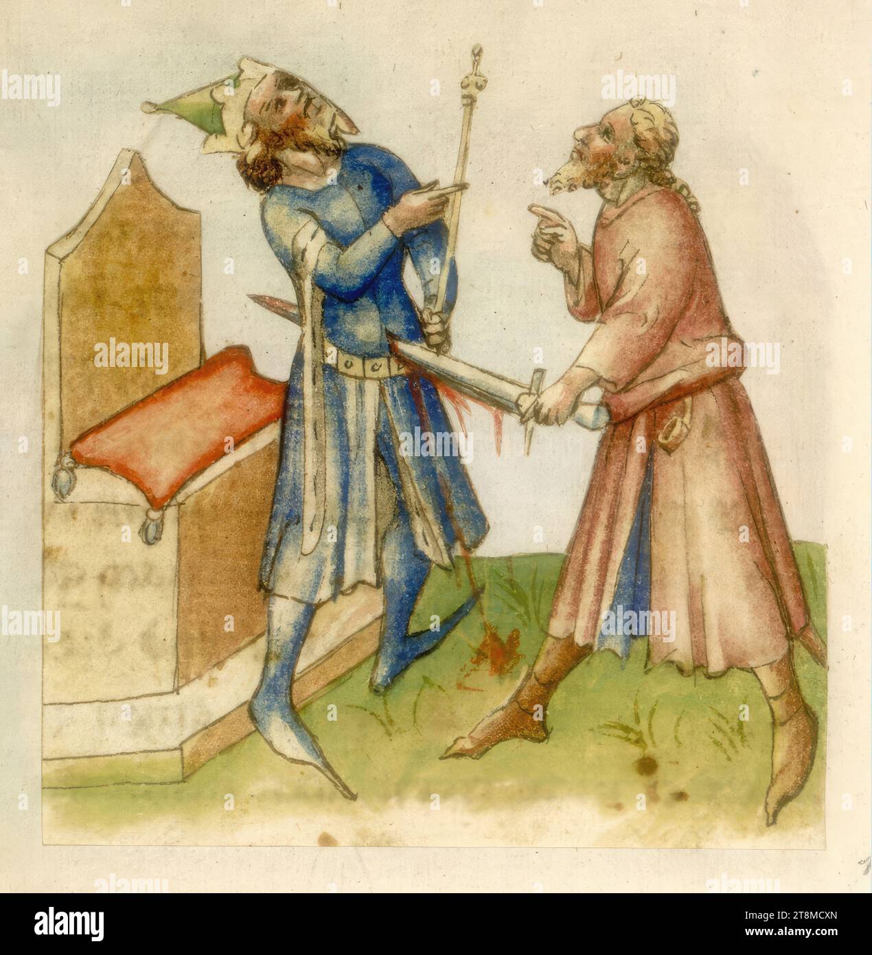 A King is Murdered, History Bible, Anonymous, 1420 - 1430, Drawing ...
