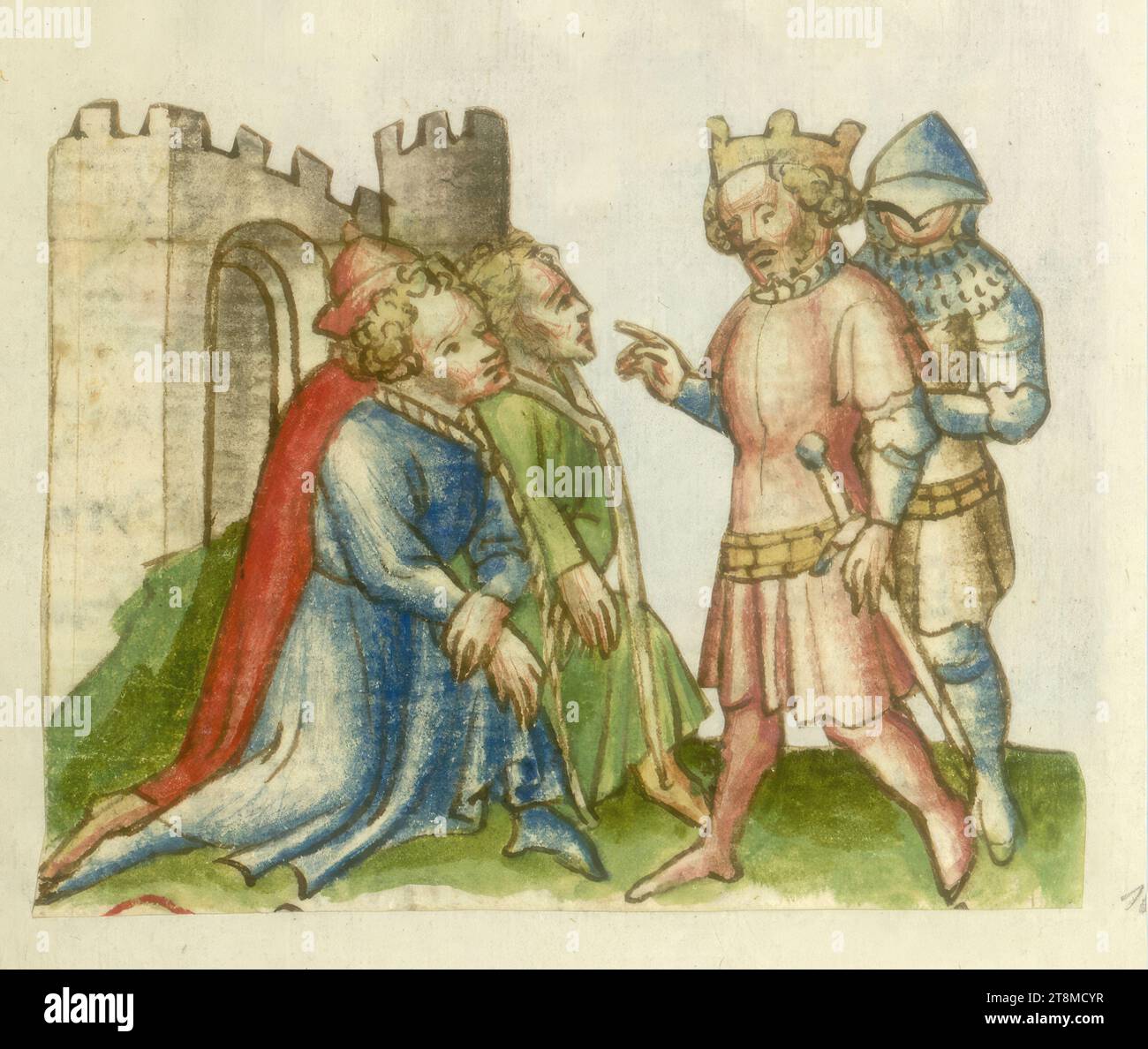 A king pardons the condemned, History Bible, Anonymous, 1420 - 1430 ...
