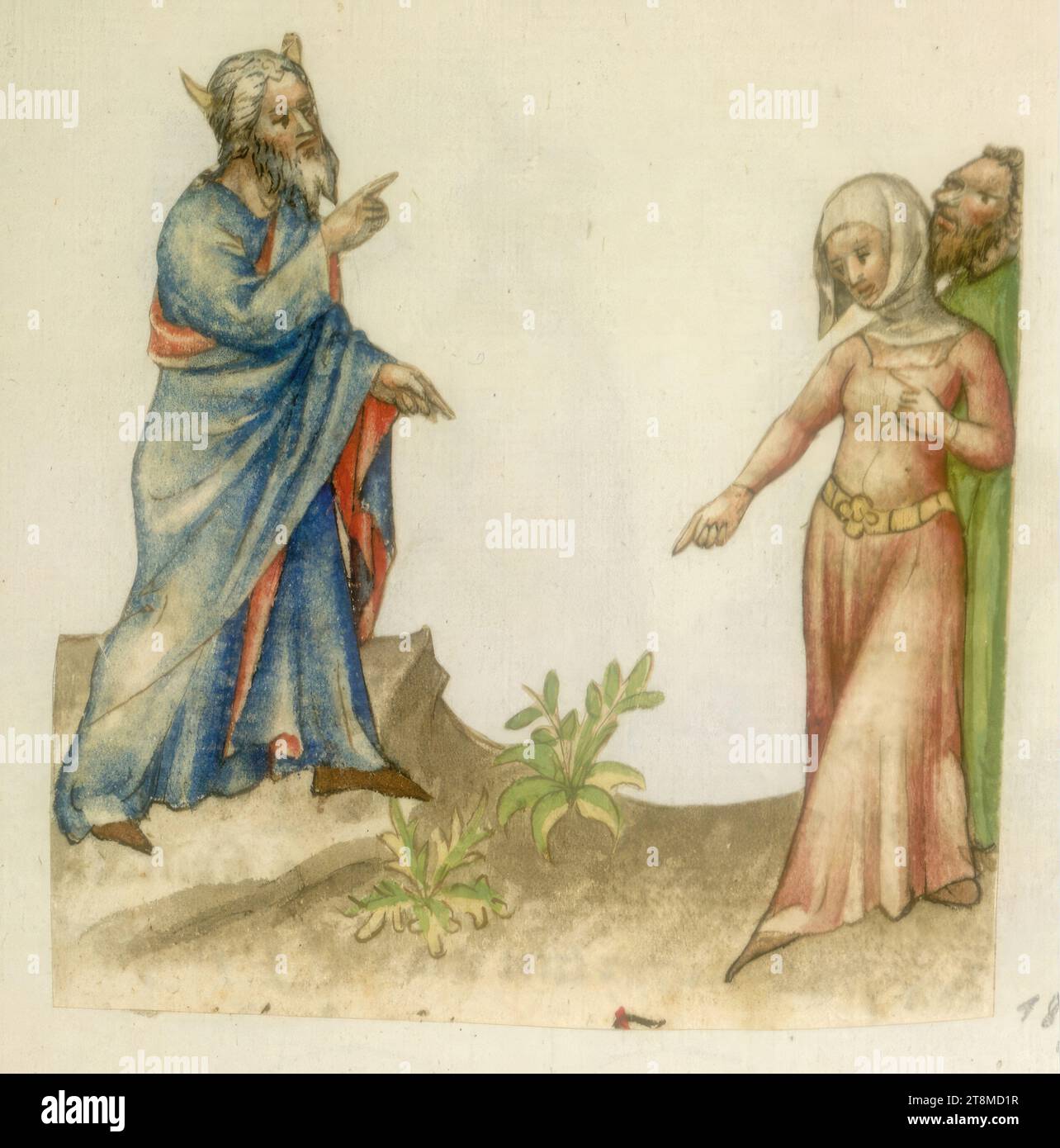 Moses Teaching, History Bible, Anonymous, 1420 - 1430, Drawing, Colored ...