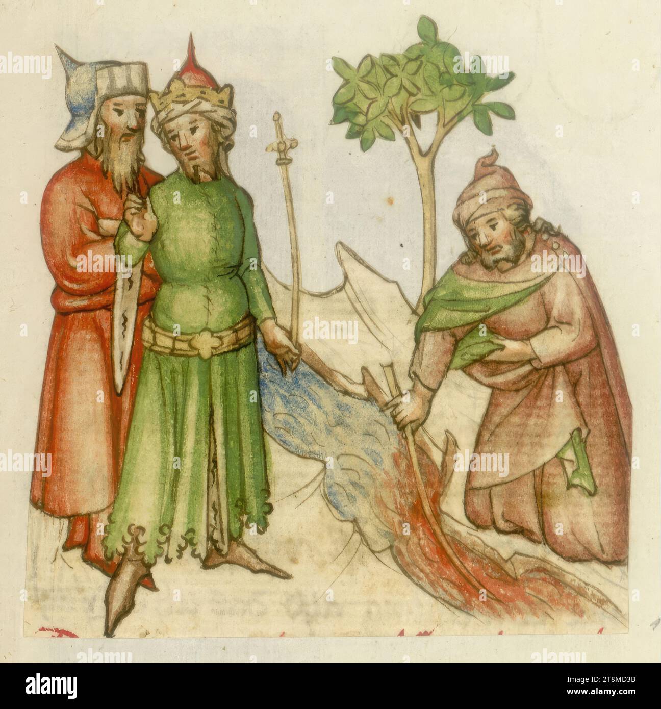 The River Turns Red, History Bible, Anonymous, 1420 - 1430, Drawing ...