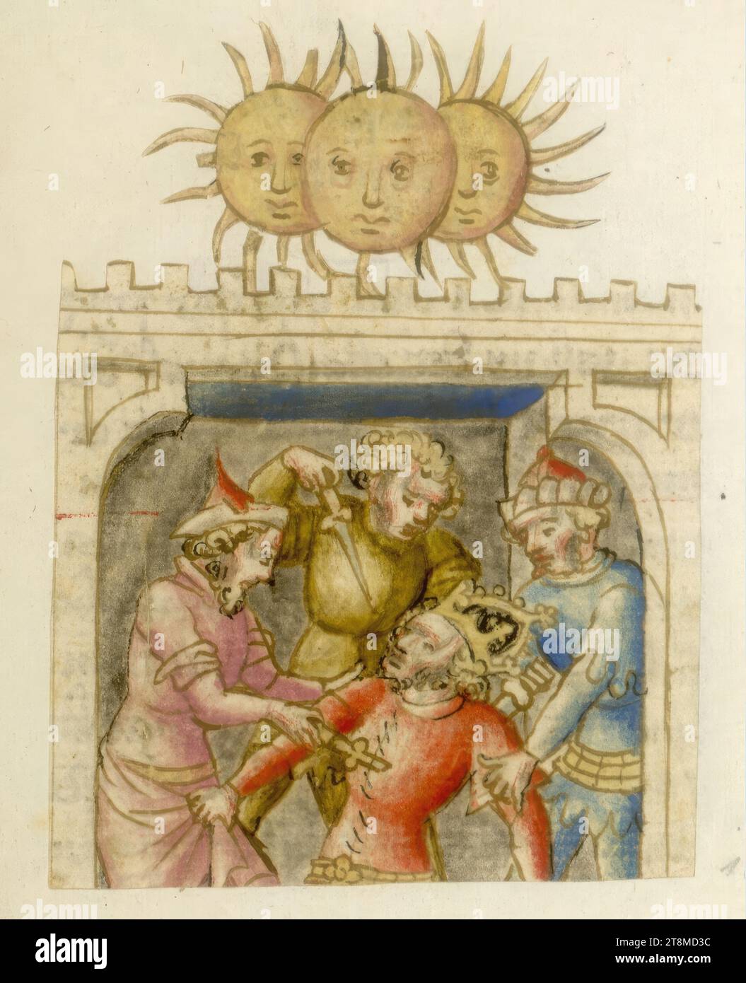 Assassination of a King, History Bible, Anonymous, 1420-1430, Drawing ...