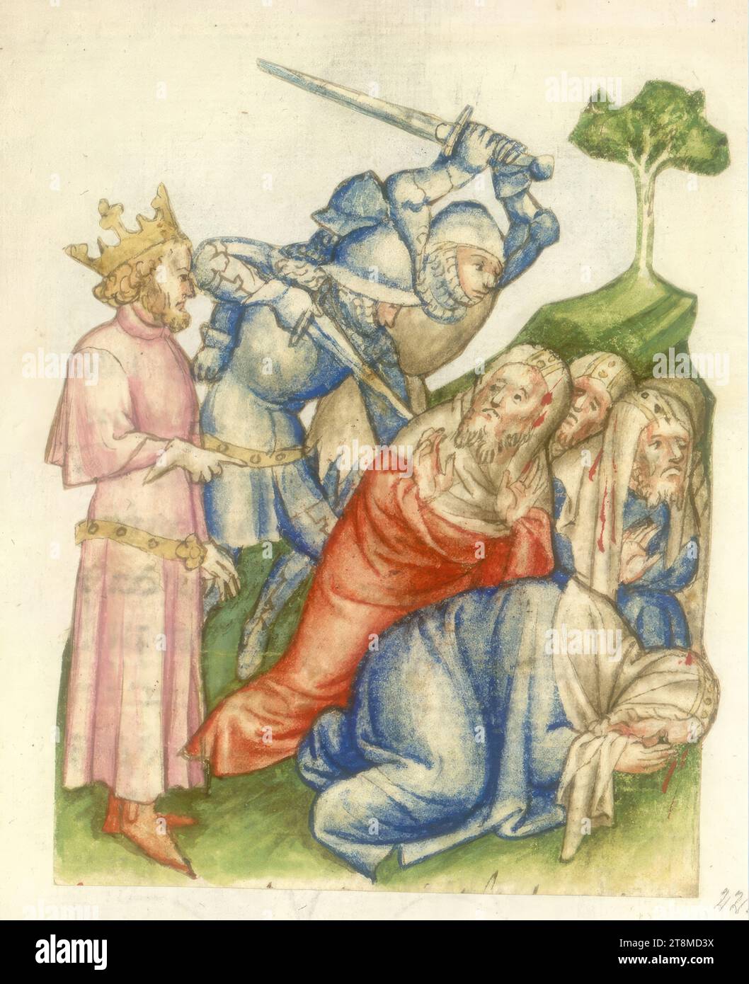 Raid, History Bible, Anonymous, 1420-1430, Drawing, Colored pen drawing ...