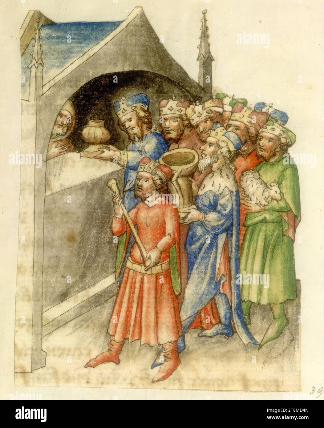 Sacrificial Scene, History Bible, Anonymous, 1420-1430, Drawing ...