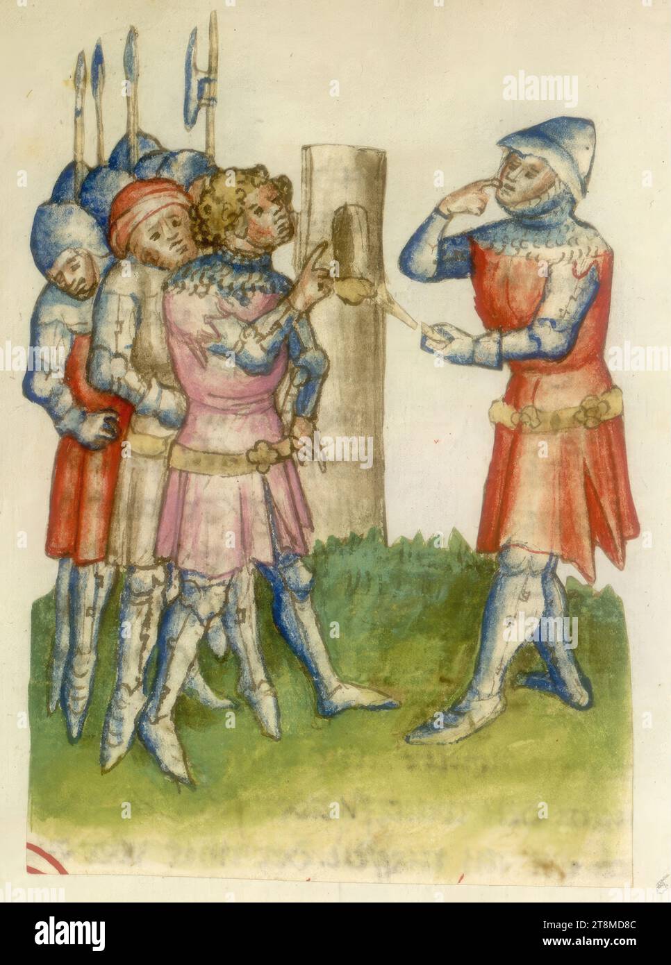 Kreiger in front of a town, History Bible, Anonymous, 1420 - 1430 ...