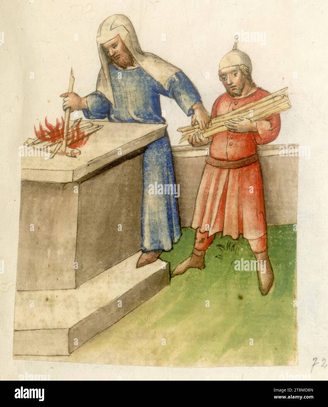 Sacrificial Scene, History Bible, Anonymous, 1420-1430, Drawing ...