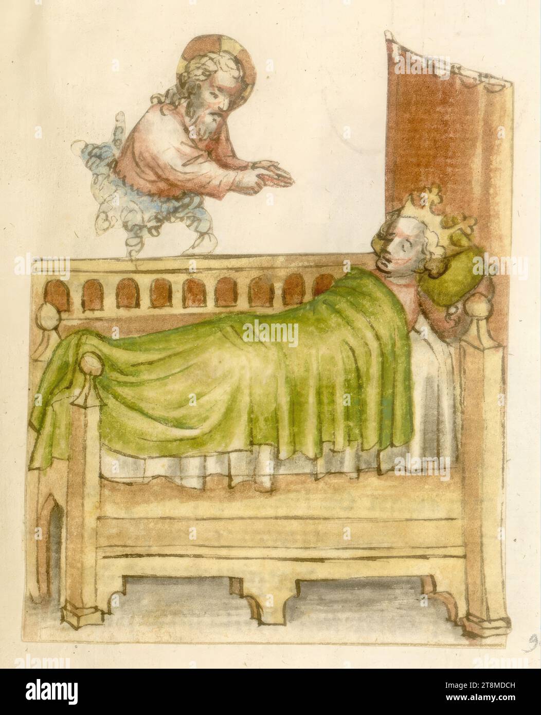 God Appears to a Sleeping King, History Bible, Anonymous, 1420 - 1430 ...