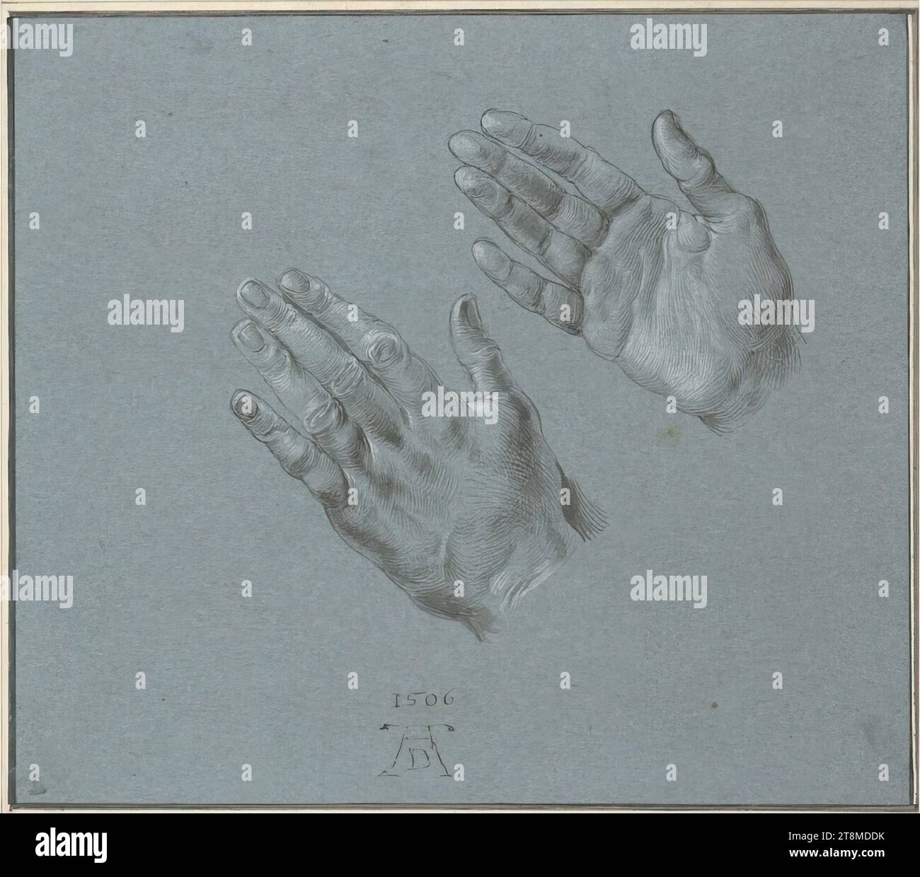 The hands of Emperor Maximilian I (detail from the 'Rosary Feast ...