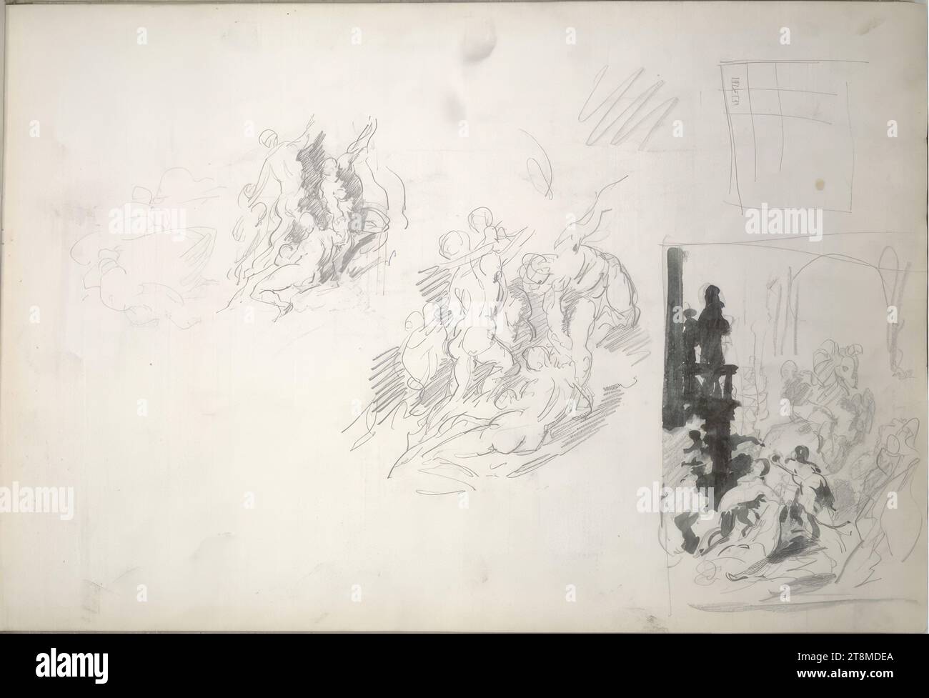 Various figural composition sketches hi-res stock photography and ...