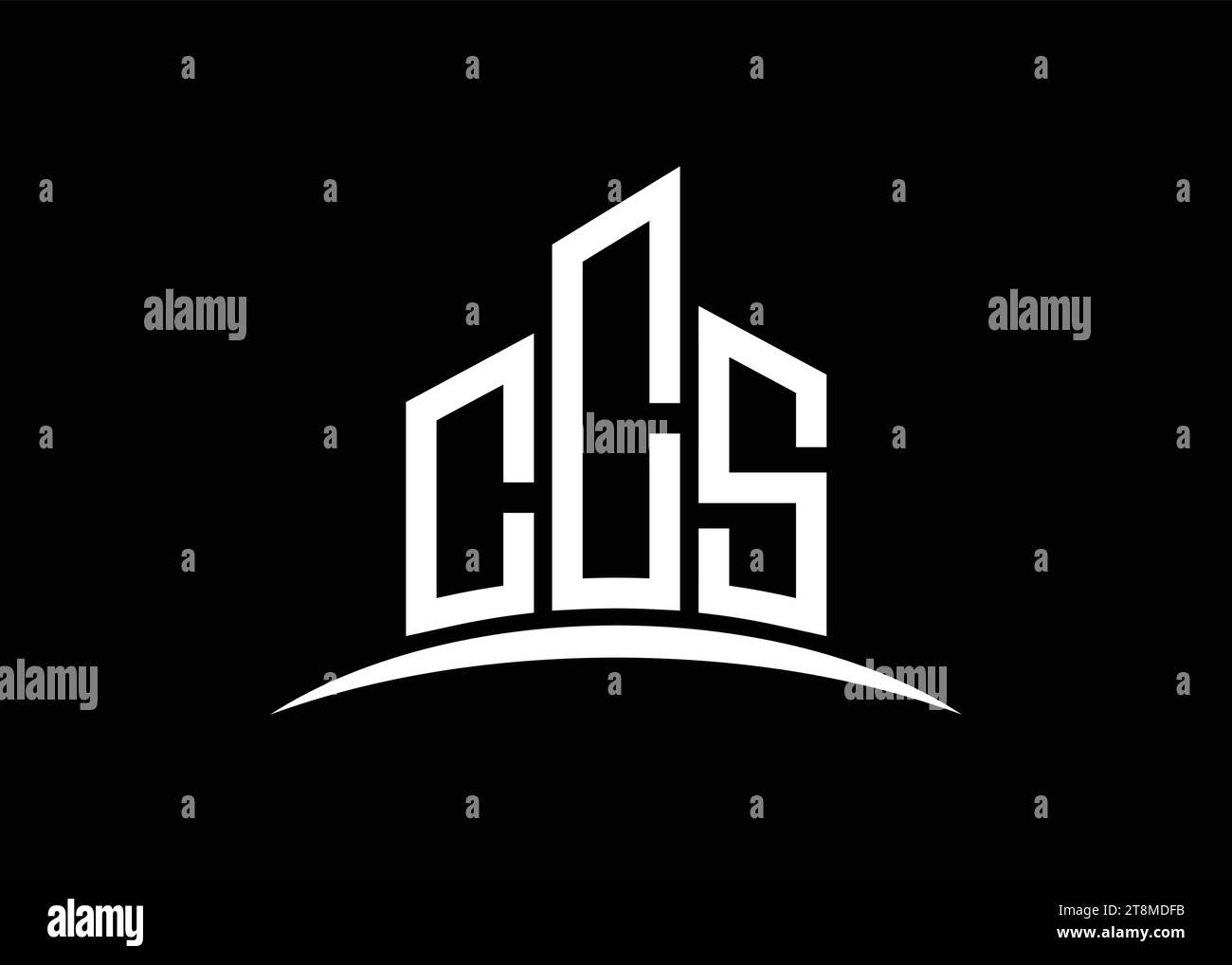 Letter CCS building vector monogram logo design template. Building ...