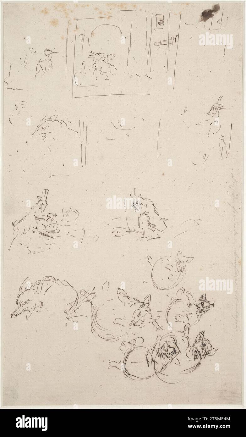 Sketch for Munich picture sheet no. 44: The good friends (cat and fox ...