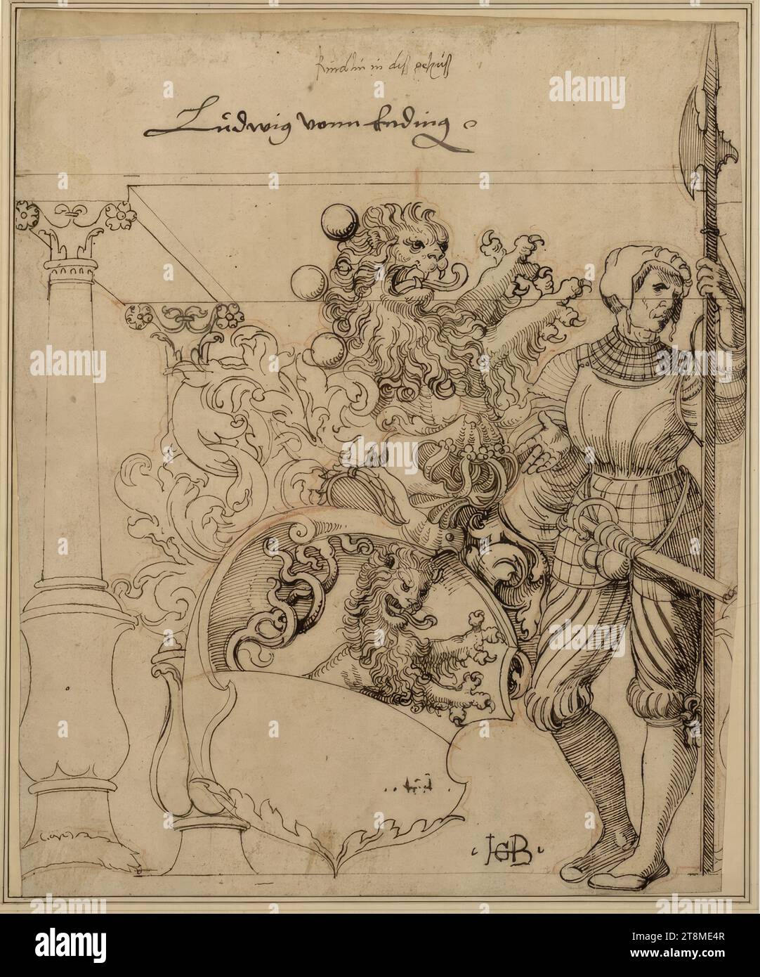Coat of Arms Ludwig von Endingen (torn disc), Strasbourg Master, c ...