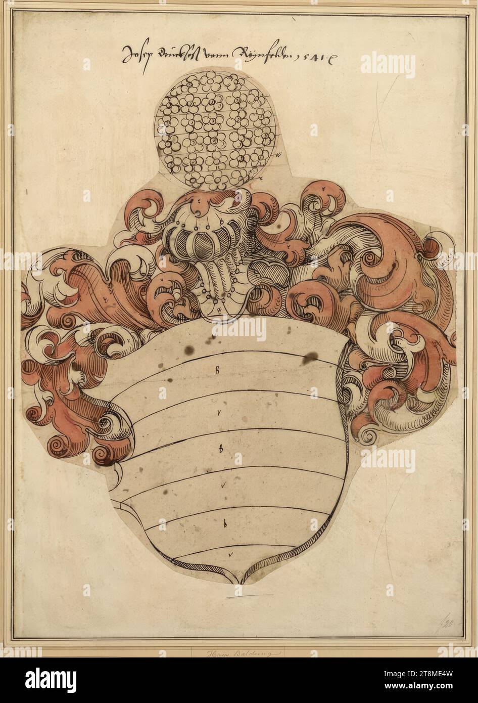 Coat of arms of Joseph Truchsess von Rheinfelden (torn disc ...