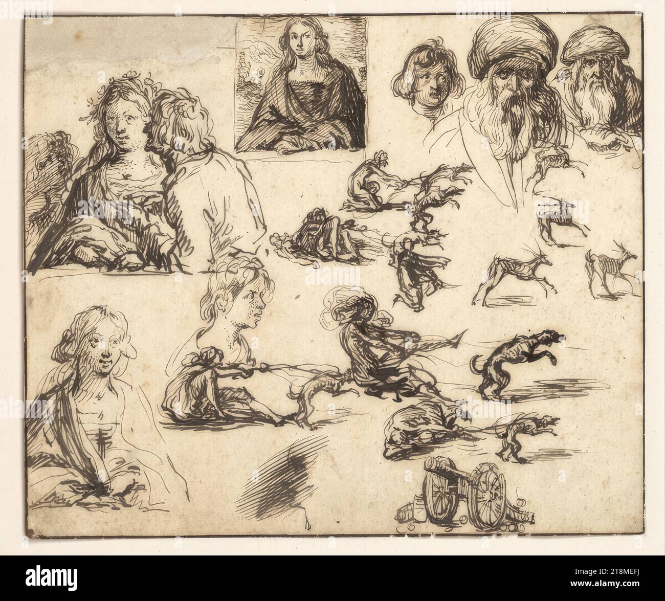 Study sheet, Jacob de Gheyn II (Antwerp c. 1565 - 1629 The Hague ...