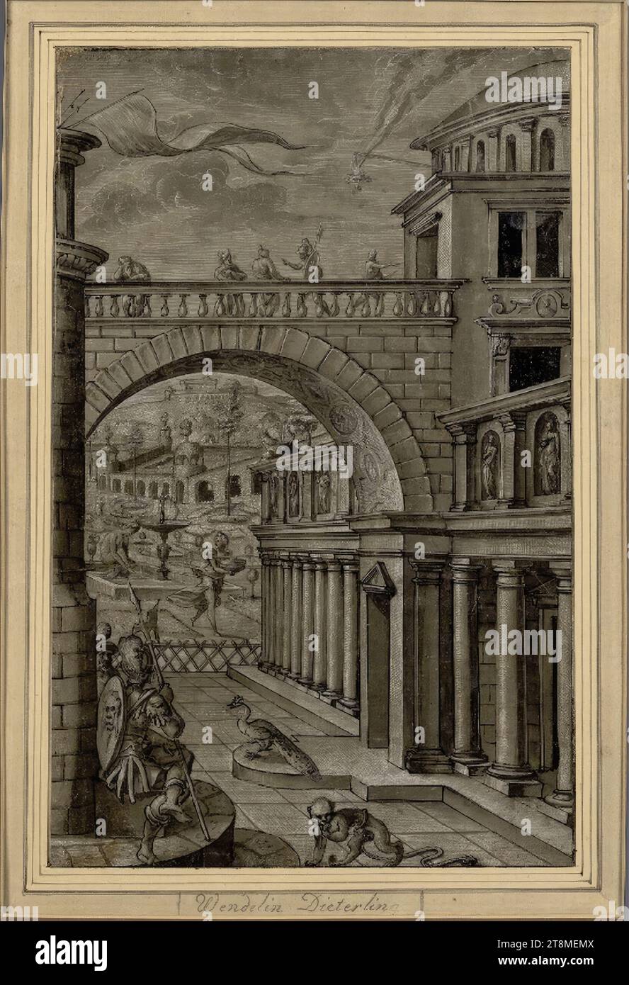 David and Bathsheba, late 16th century, drawing, pen and ink in black ...