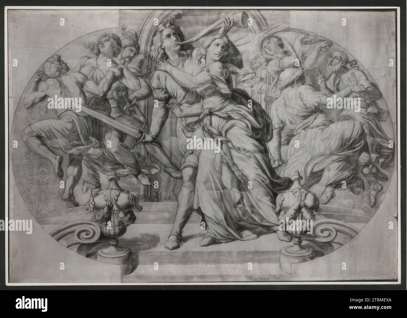 Hüon freeing Rezia with the Horne, Carl Gustav Jacob Madjera (Hamburg ...