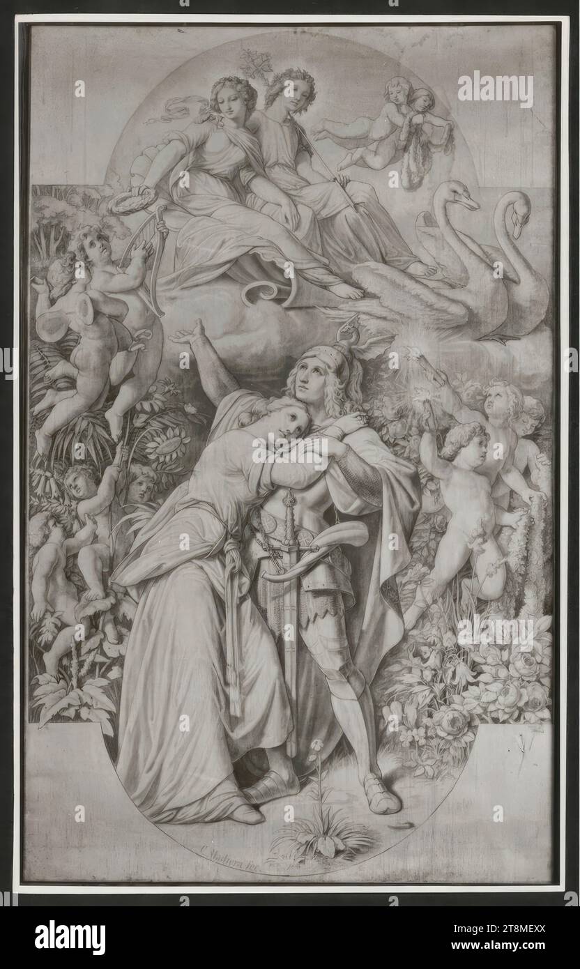 Hüon and Rezia, Carl Gustav Jacob Madjera (Hamburg 1828 - 1875 Vienna ...