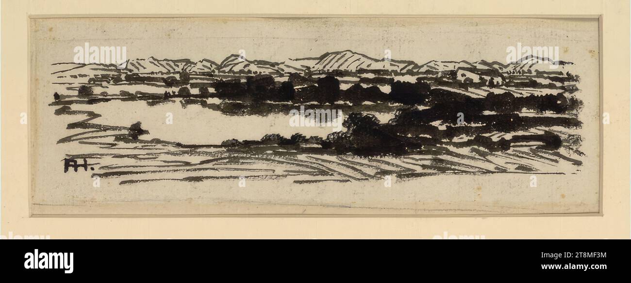 Landscape with a lake, Adolf Hölzel (Olmütz 1853 - 1934 Stuttgart), 1st ...