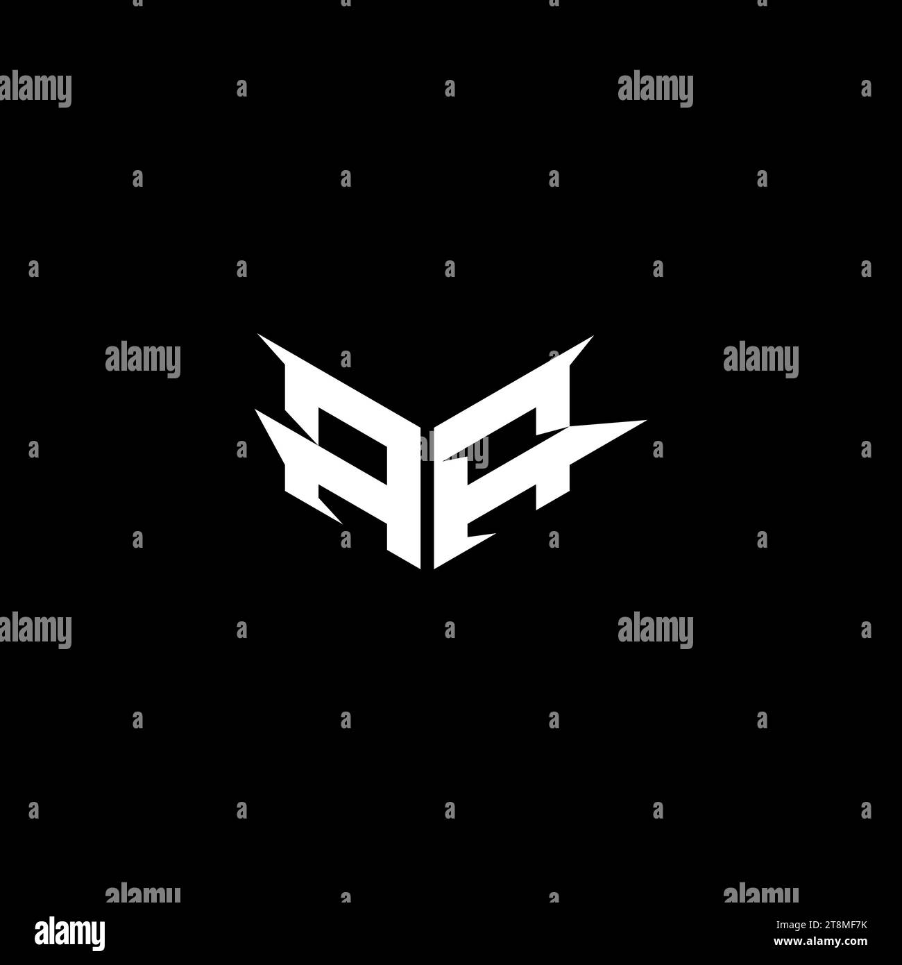 AA Premium emblem logo initial esport and gaming design concept Stock ...