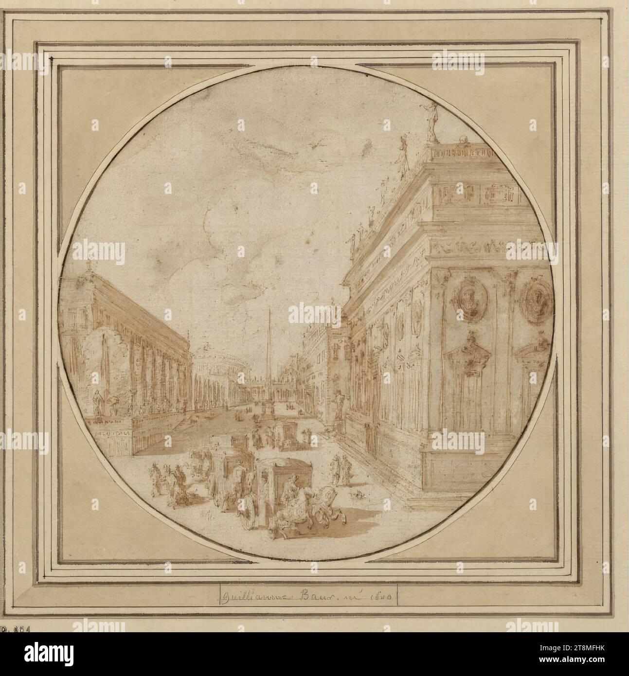 Palace street in an Italian city, Johann Wilhelm Baur (Strasbourg 1607 ...