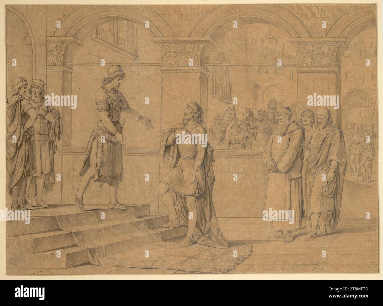 Frederick the Handsome before Ludwig of Bavaria, Johann Peter Nepomuk ...