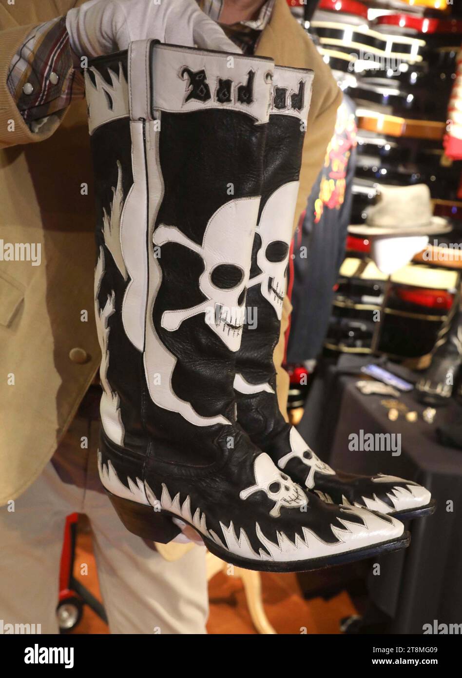 New York, New York, USA. 20th Nov, 2023. Dusty Hill Bad Bones Skull ...