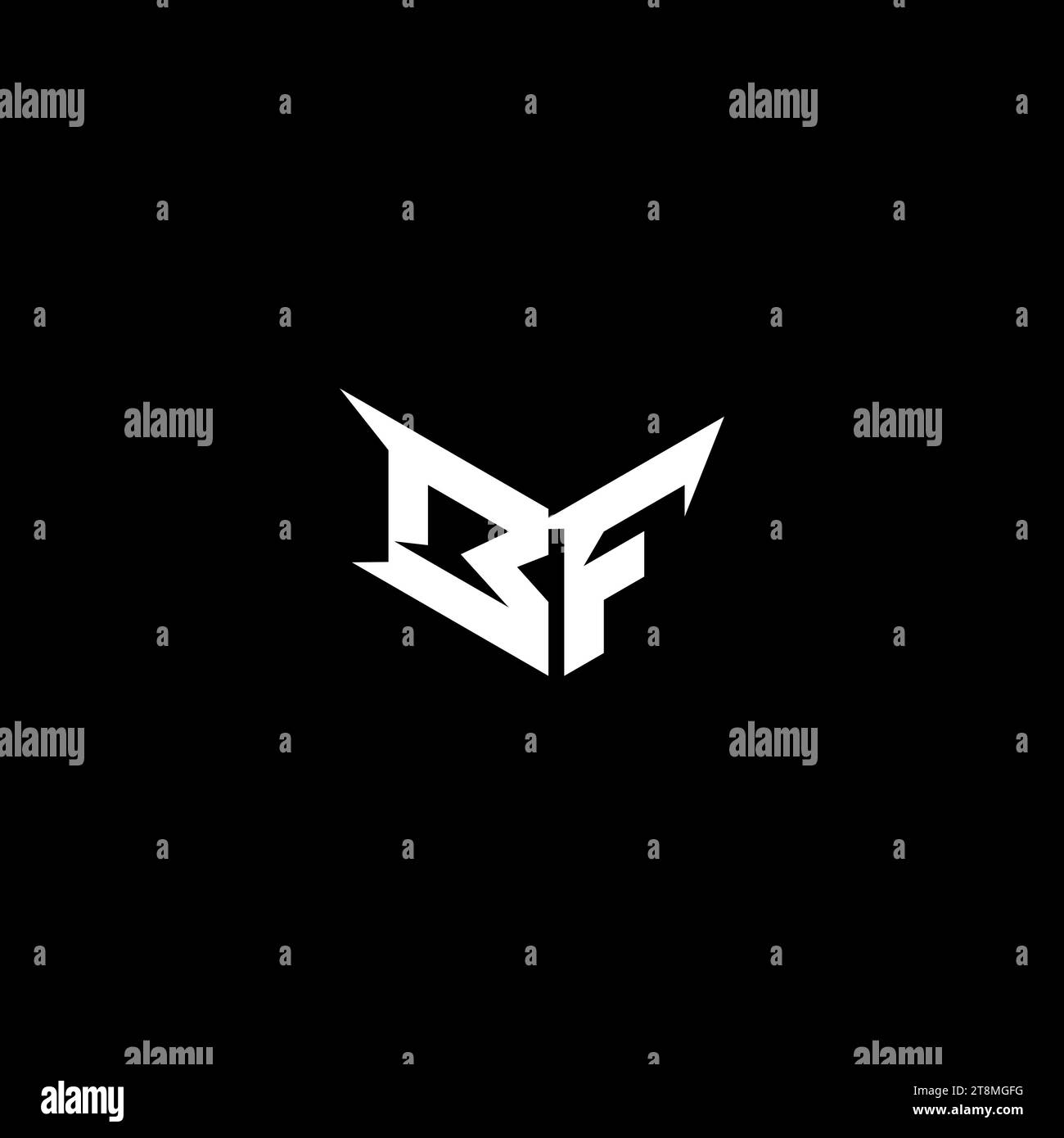 Bf minimal logo design Black and White Stock Photos & Images - Alamy
