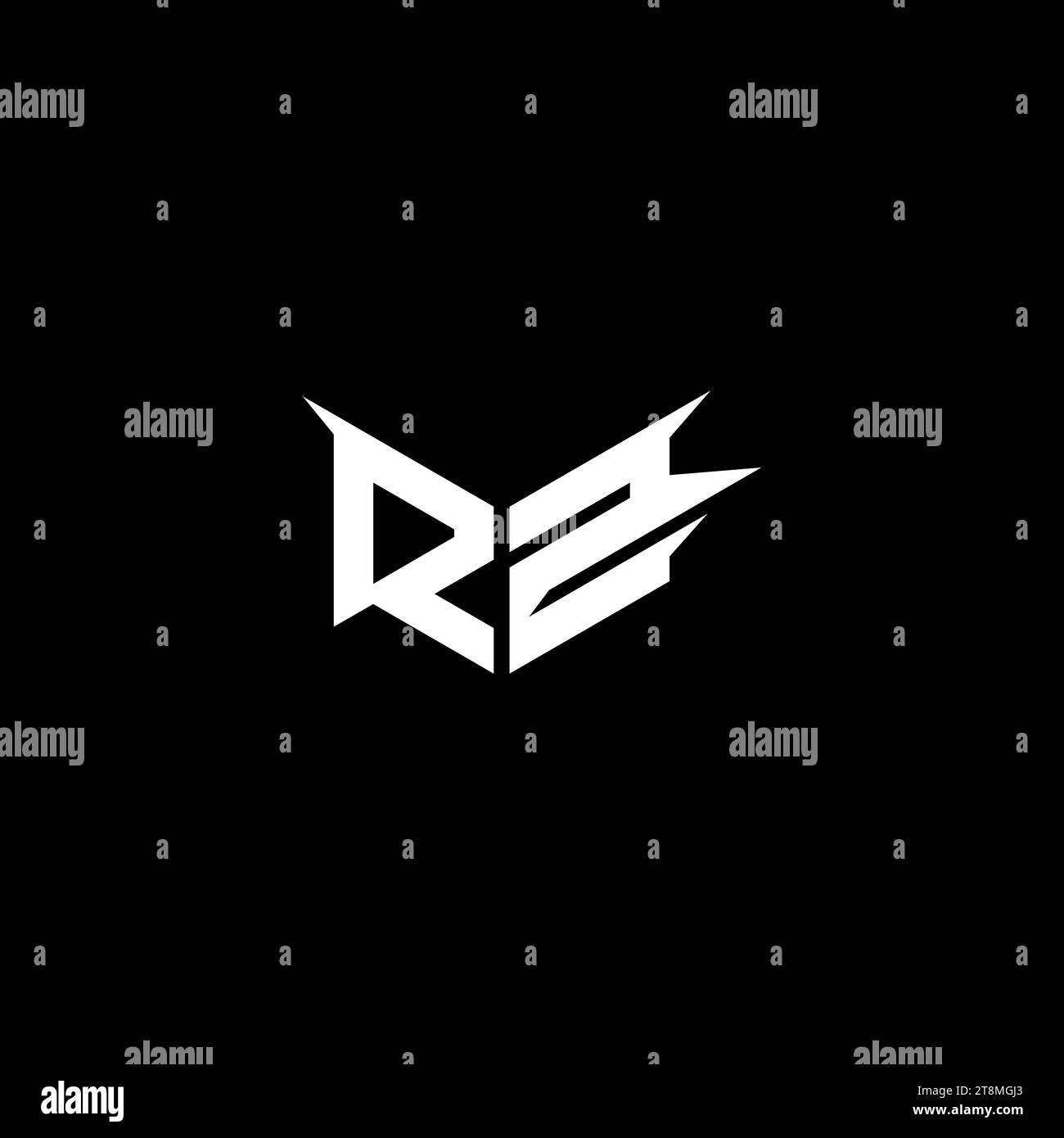 RZ Premium emblem logo initial esport and gaming design concept Stock ...