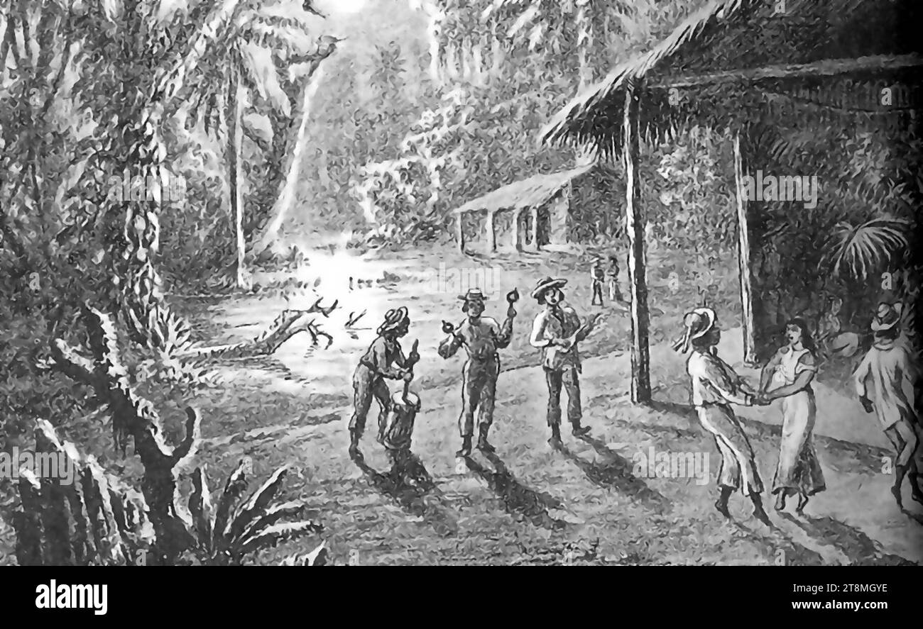 Velorio de Cruz de Mayo, drawing by Anton Goering, 1892 Stock Photo - Alamy