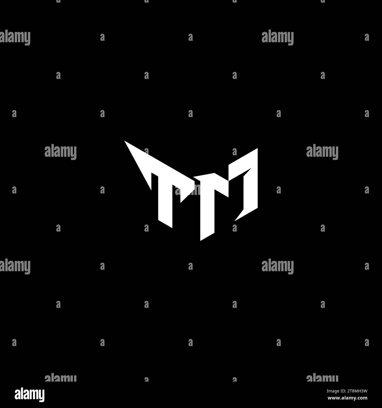 TM Premium emblem logo initial esport and gaming design concept Stock ...