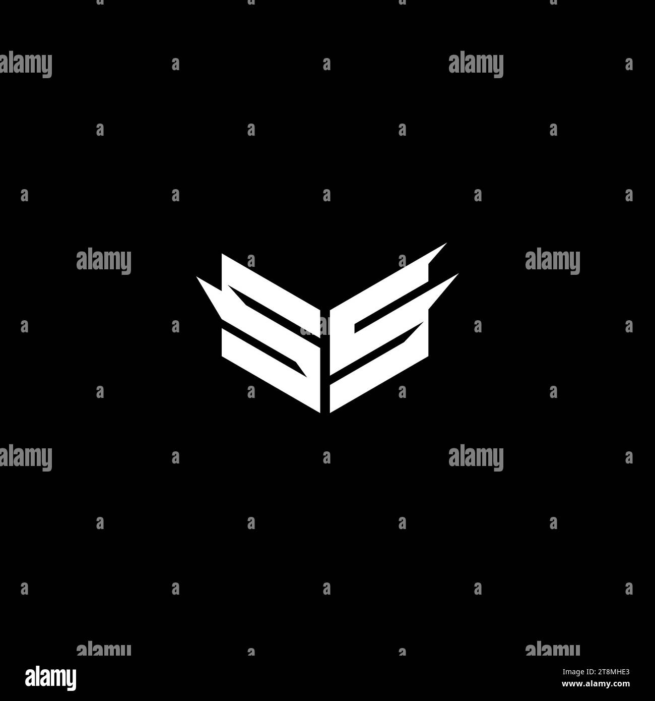 SS Premium emblem logo initial esport and gaming design concept Stock ...