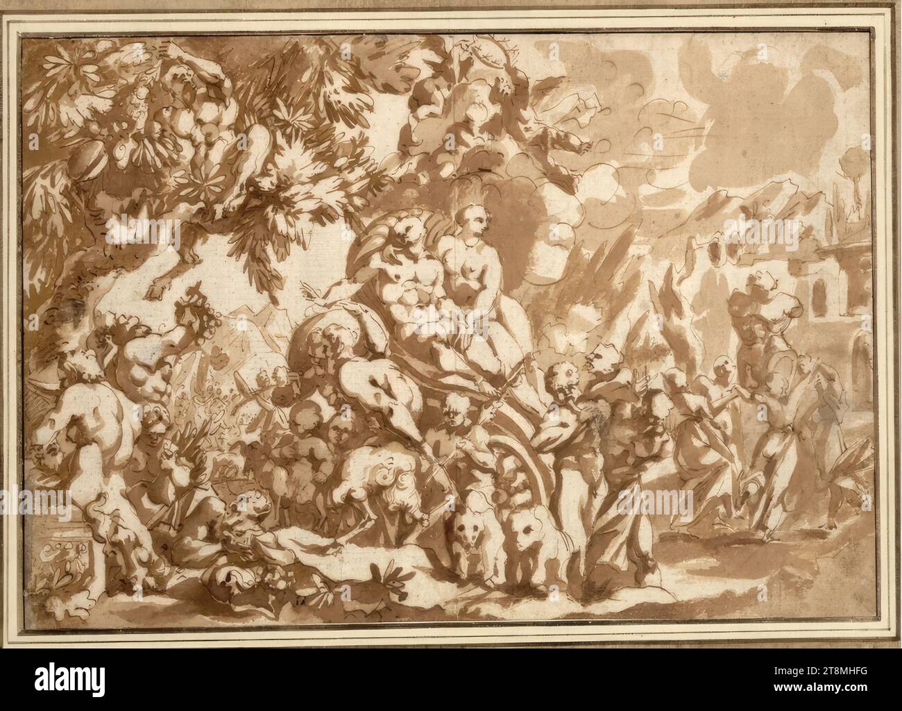 Triumph of Bacchus and Ariadne. (Bacchus and Ariadne in a chariot ...