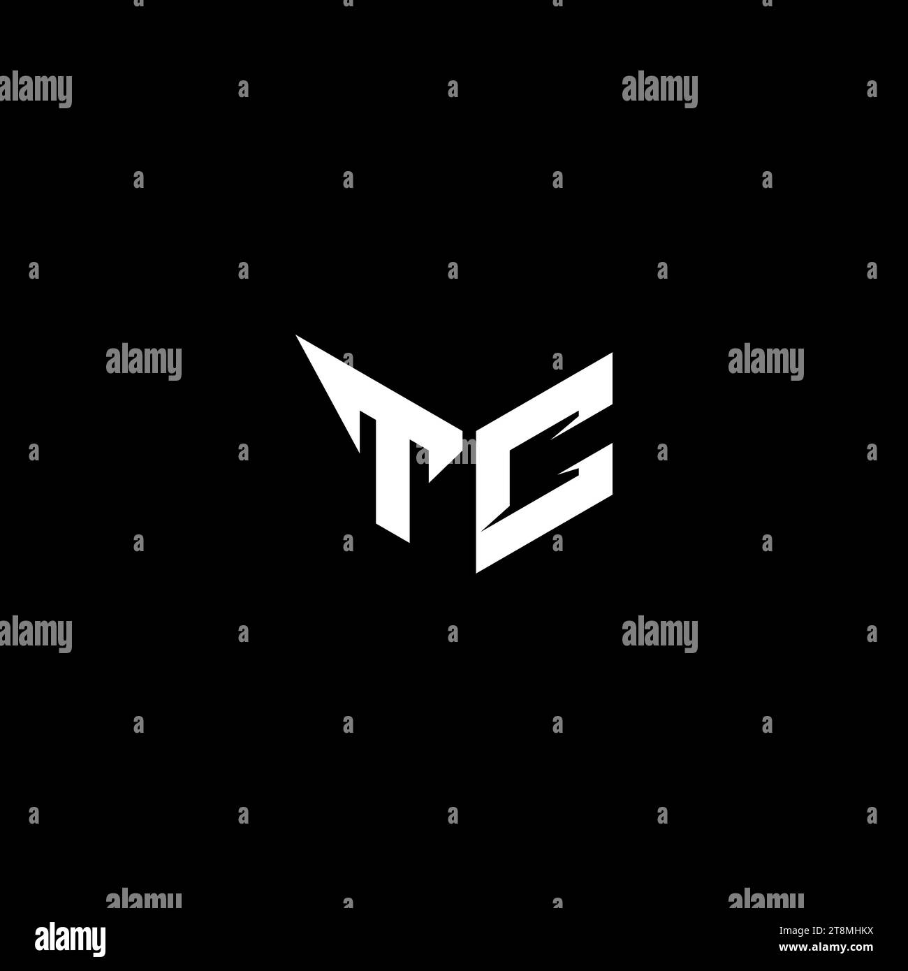 TC Premium emblem logo initial esport and gaming design concept Stock ...