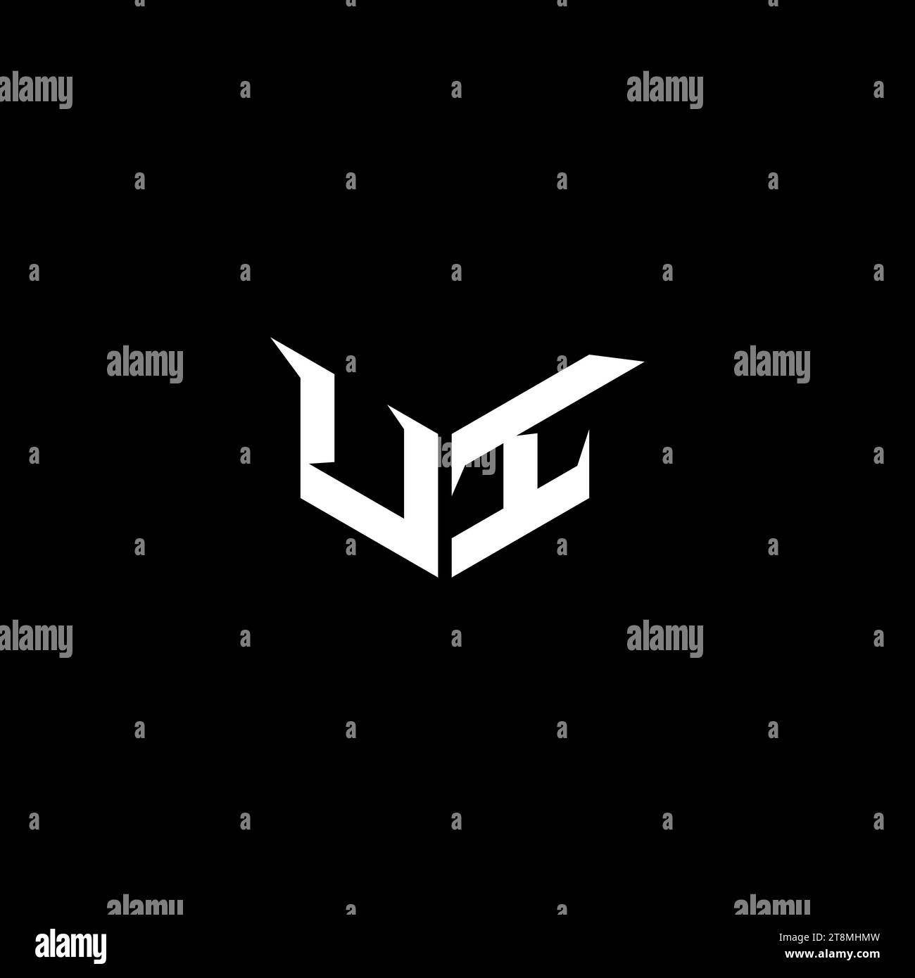 UI Premium emblem logo initial esport and gaming design concept Stock ...