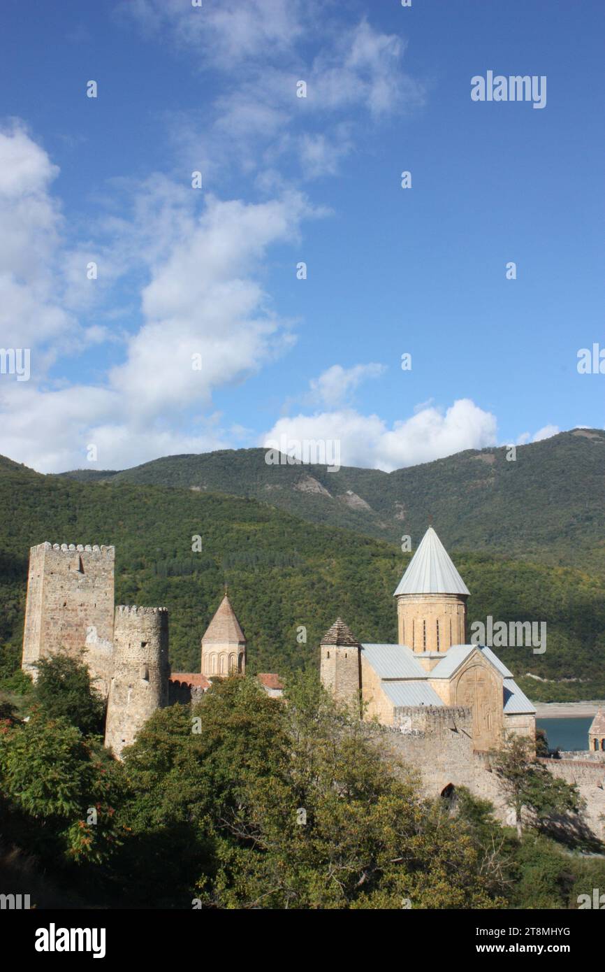 The Ananuri Fortress Complex with the Zhinvali Reservoir behind Stock ...