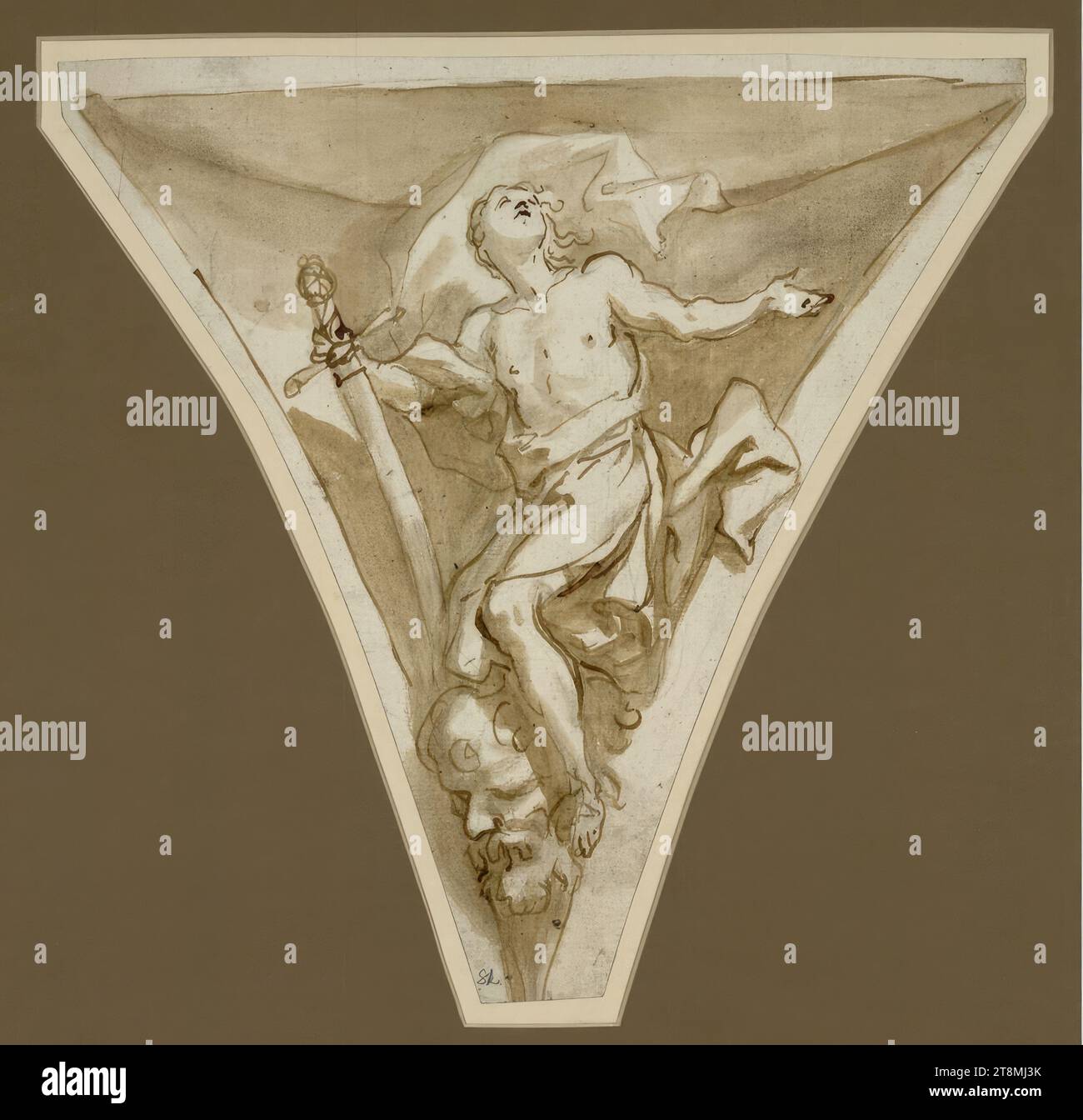 David with the head of Goliath, Domenico Piola (Genoa 1627 - 1703 Genoa ...